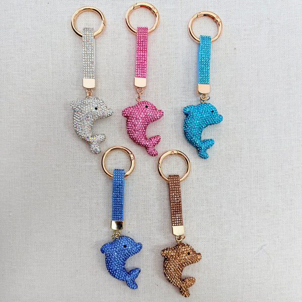 Sparkly Rhinestone Dolphin Keychain – Sun Star Fashion