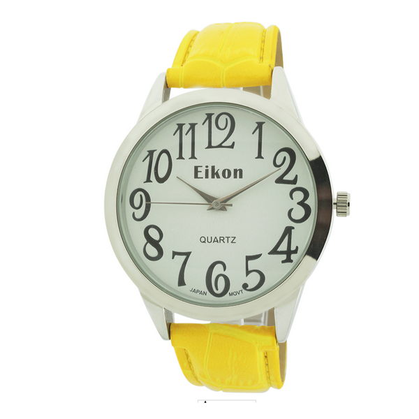Big Numbers And Round Face Strap Watch – Sun Star Fashion
