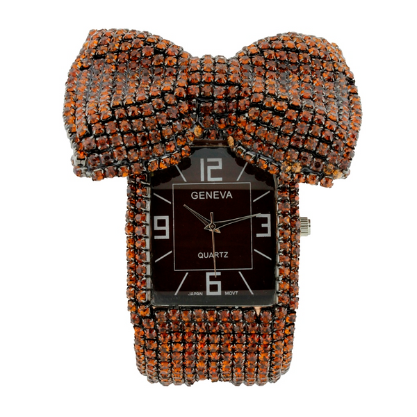 FULL STONES BIG BOW TIE BANGLE WATCH – Sun Star Fashion